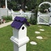 Birdhouse PVC 5inch Post Mount Nesting Box Weatherable Thatch - Etsy