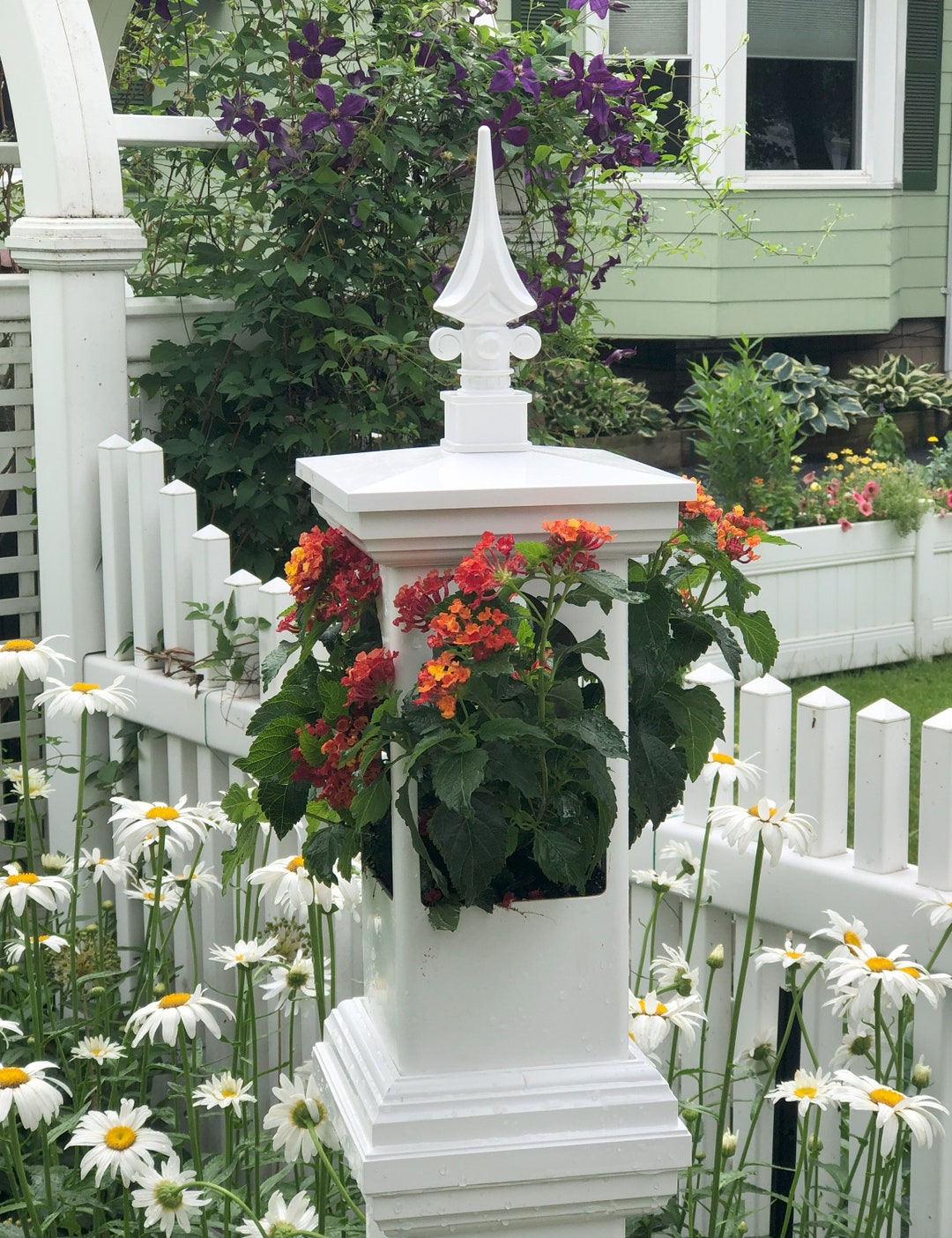 Vinyl Post Planter: Weatherable Outdoor Decor for 5-inch Posts - Etsy