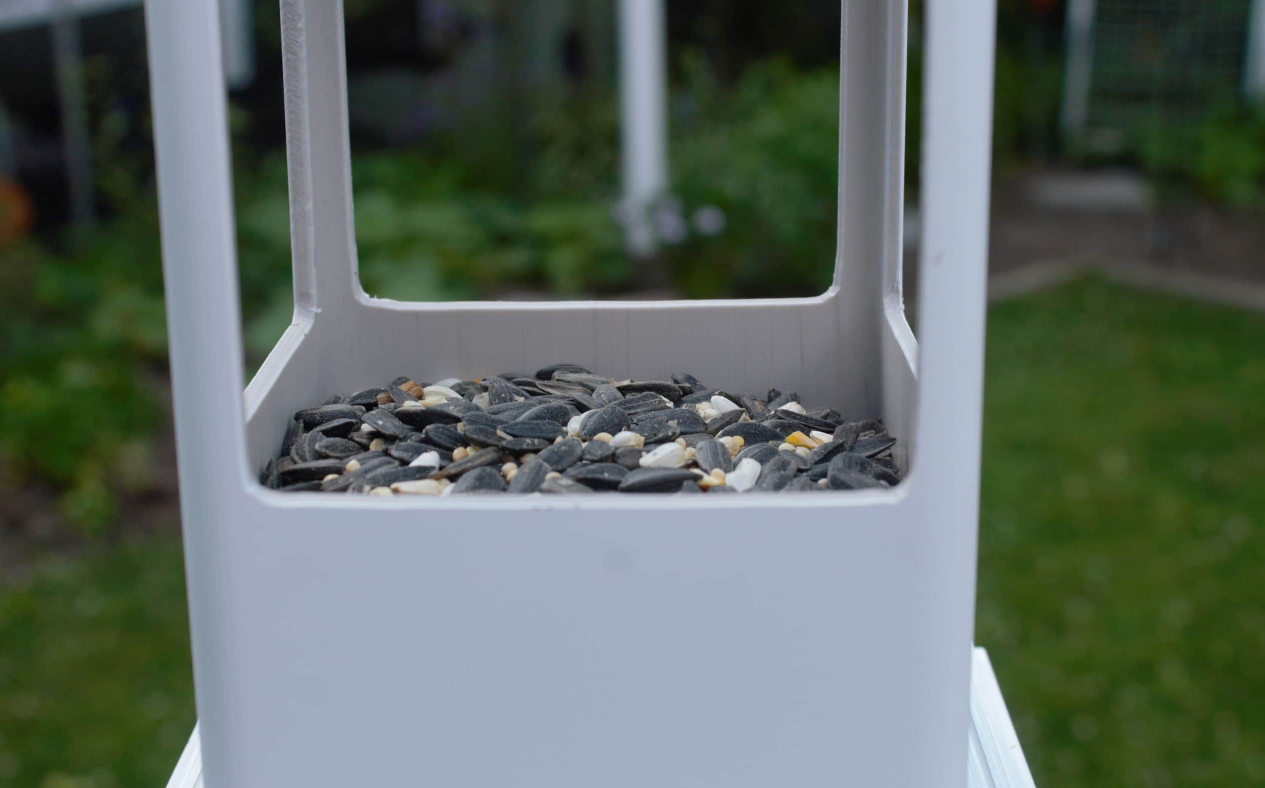 White 4inch PVC Post Mount Bird Feeder With Aluminum Cap Tray - Etsy UK