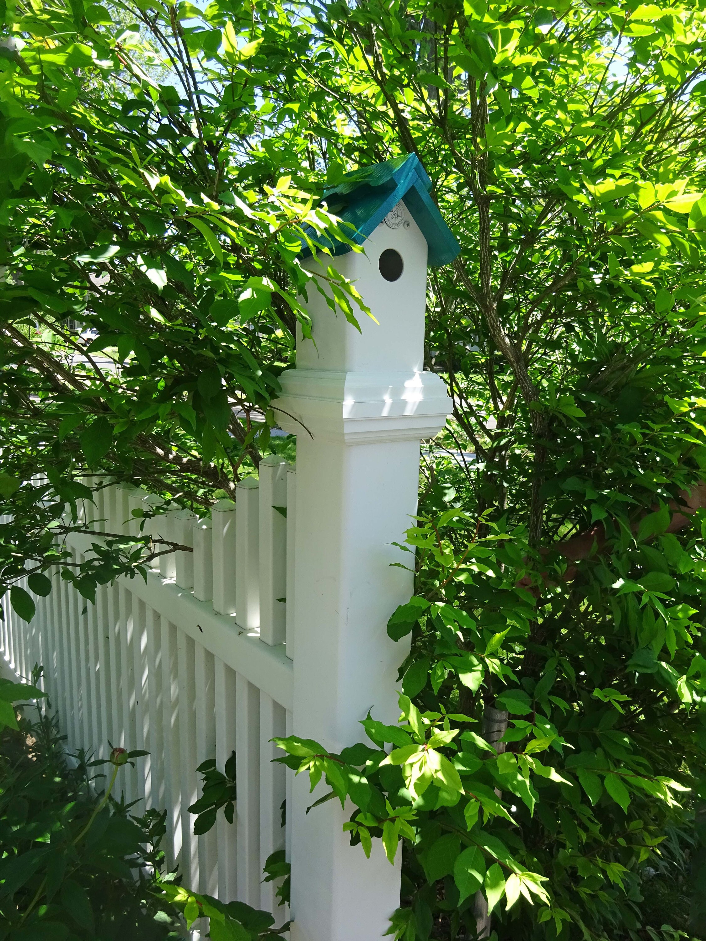 5inch PVC Fence Post Mount Birdhouse: Weatherable Nesting Box, Poseidon ...