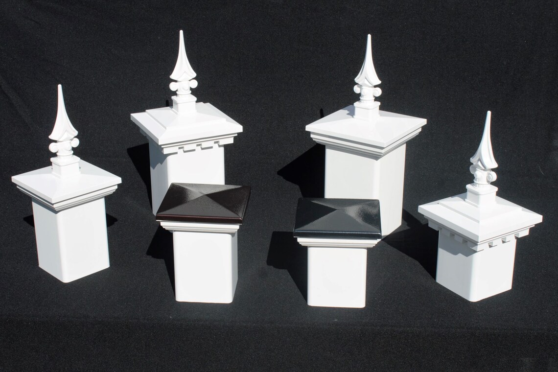 Bronze New England Spire Post Cap: 4" Metal & PVC Fence Topper - Etsy