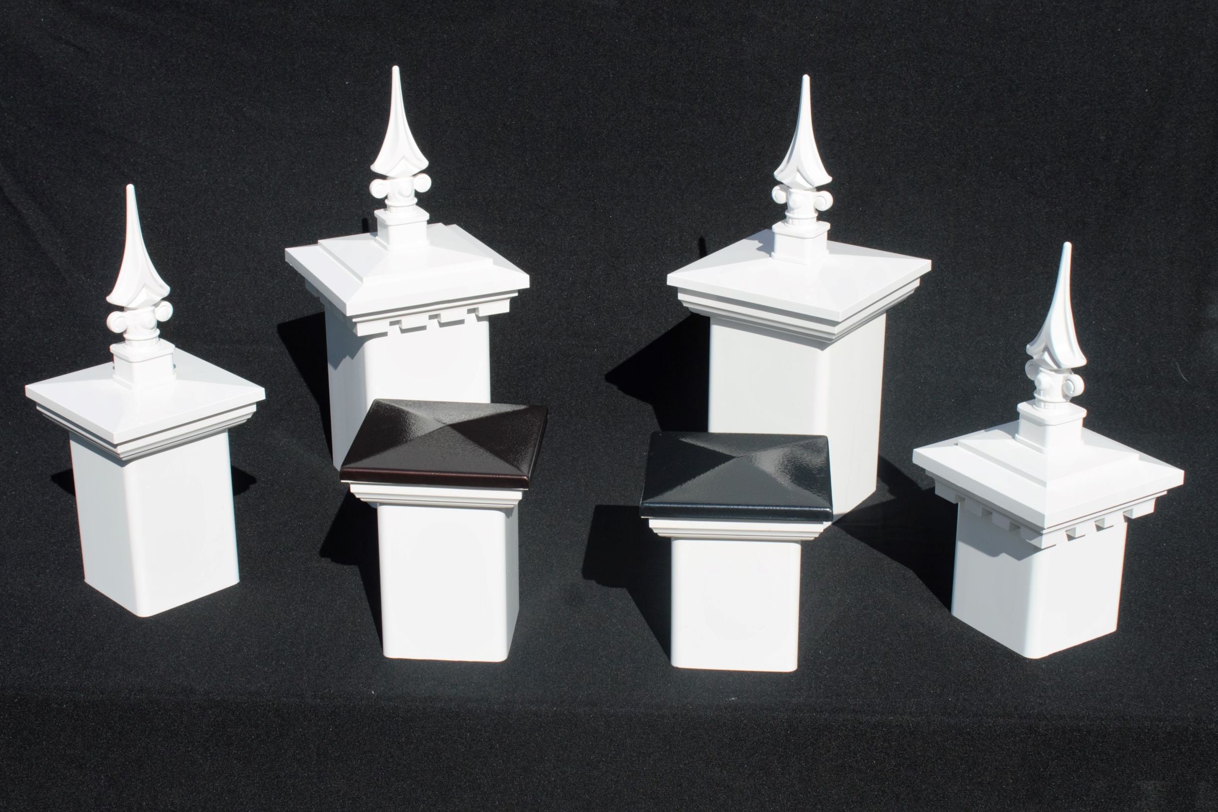 Bronze New England Spire Post Cap: 4" Metal & PVC Fence Topper - Etsy