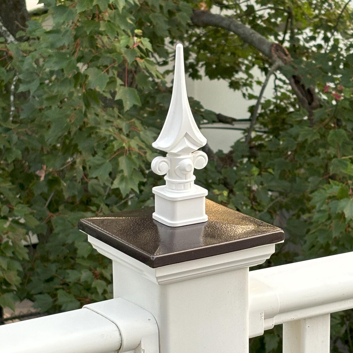 Bronze New England Spire Post Cap: 4" Metal & PVC Fence Topper - Etsy