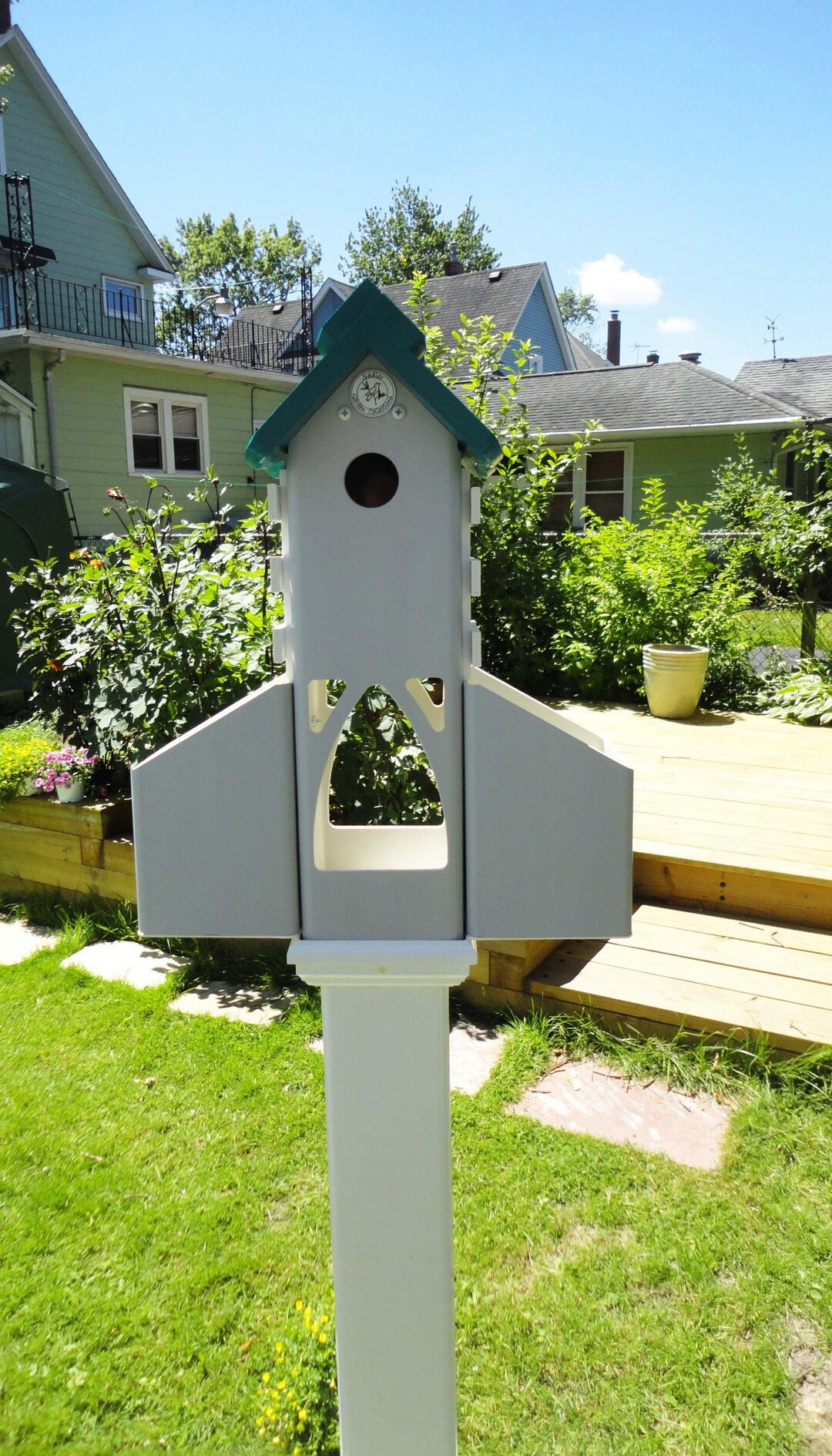 PVC Ivy Tower, 4 X 4 PVC Post Mount, Signature Wood Roof, Bird House ...