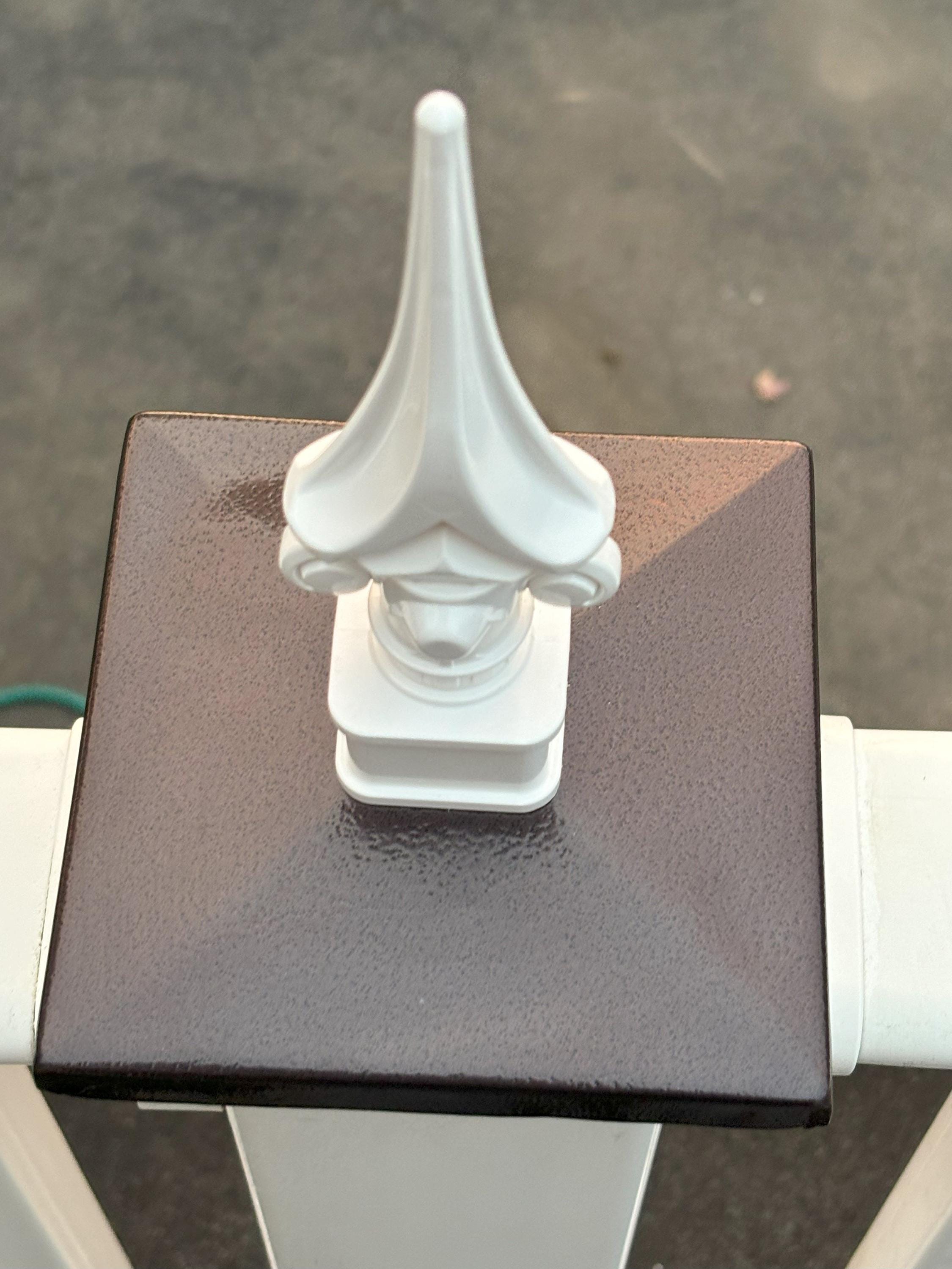Bronze New England Spire Post Cap: 4" Metal & PVC Fence Topper - Etsy