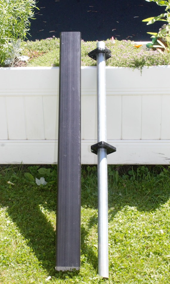 Black 4 X 4x 44 PVC Post and Steel Pole - Etsy