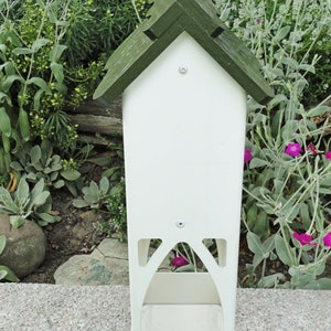 Tall Birdhouse/feeder for Post, Outdoor Weatherable Post Mount PVC Bird ...