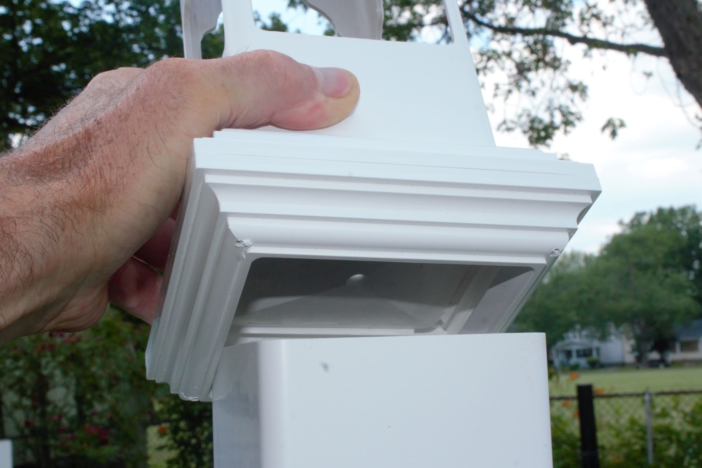 White 4 PVC Post Mount Planter With Bridgeport Inspire - Etsy