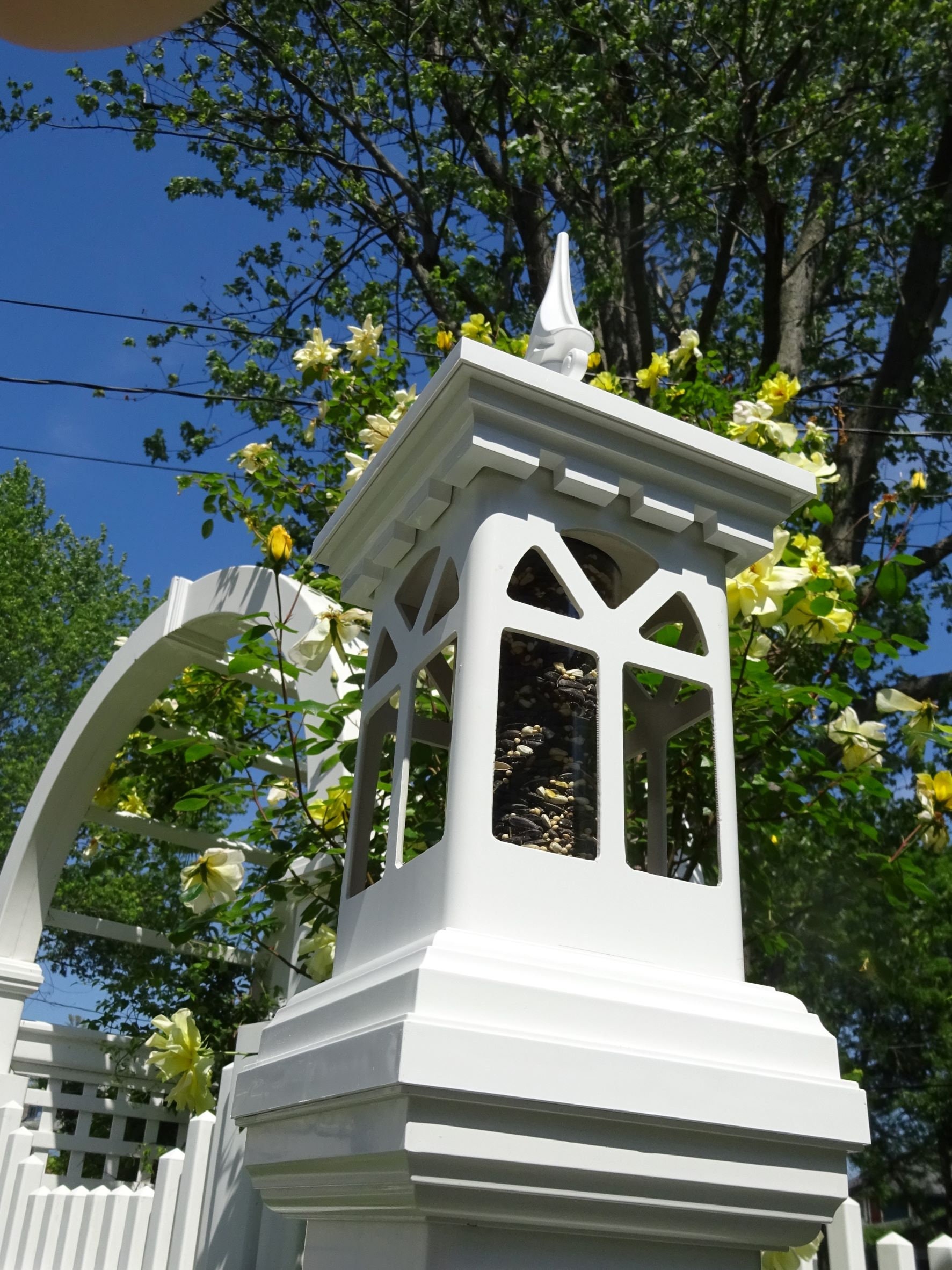 Bird Lovers Delight White Weatherable 5 PVC Post Mount - Etsy