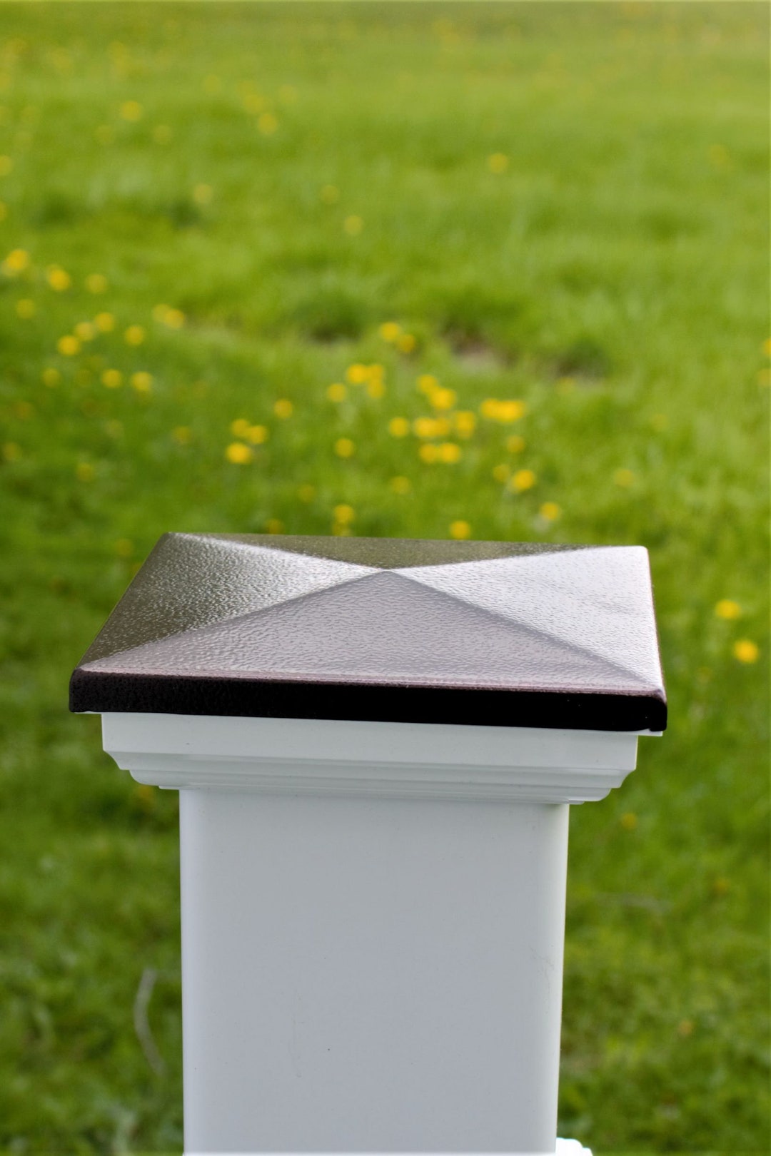 Bronze Aluminum 4" Post Cap: New England Style PVC Fence Railing - Etsy