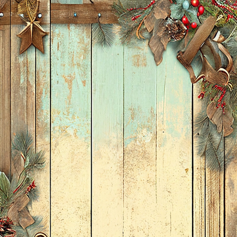 Wood Look With Green Canvas - Etsy