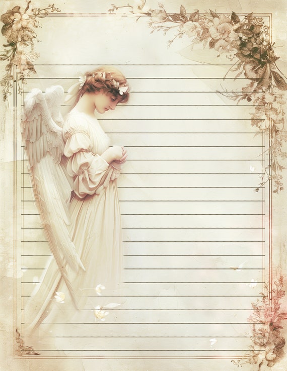 Printable Angel Stationary Backgrounds