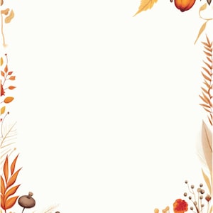 Autumn Themed Lined and Unlined Writing Papers, Two Designs - Etsy