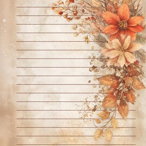 Late Autumn Themed Lined and Unlined Writing Papers, Two Designs - Etsy