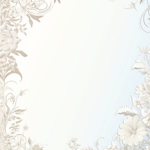 Five Beautiful Lacy Floral Unlined Journaling/background/writing Papers ...