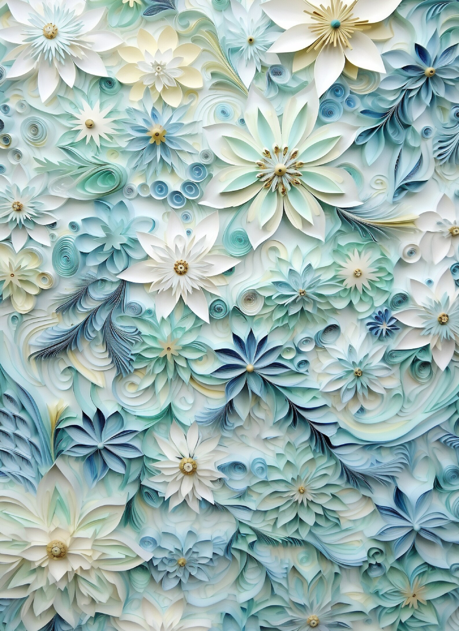 Five Pretty Blue Green Christmas Digital Papers/backgrounds for Instant ...