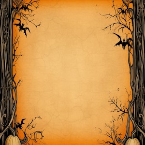 Creepy Halloween Paper Backgrounds: Elegant Spooks, Commercial Use ...
