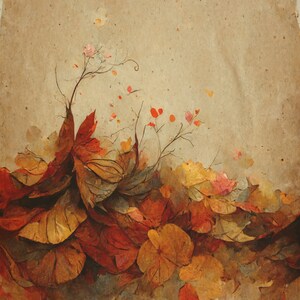 Set of Five Beautiful Autumn Paper Backgrounds to Download, 8.5 X 11 - Etsy