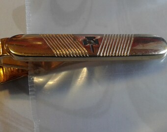 Vintage Anson Gold Tone Gold Flakes Lucite Tie Clip-vintage - Etsy