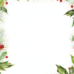 Modern Christmas Writing Paper: 5 Printable Holiday Backgrounds ...