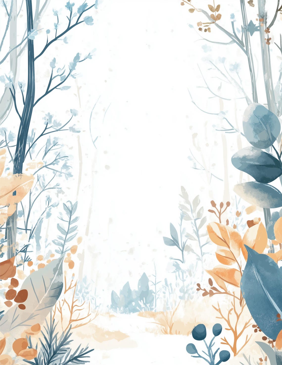 Winter Woodland Themed Lined and Unlined Writing Papers, Two Designs - Etsy