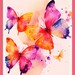 Butterflies Lined and Unlined Writing Papers for Instant Download - Etsy
