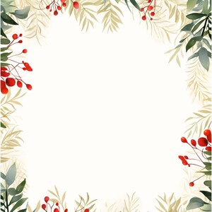 Modern Christmas Writing Paper: 5 Printable Holiday Backgrounds ...