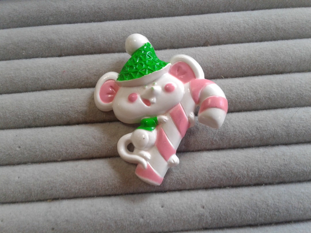 Avon 1974 "lickety Stick" Mouse With Candy Cane Pin - Etsy