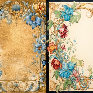 Pre-raphaelite Floral Collage Background/junk Journal Pages to Print at ...