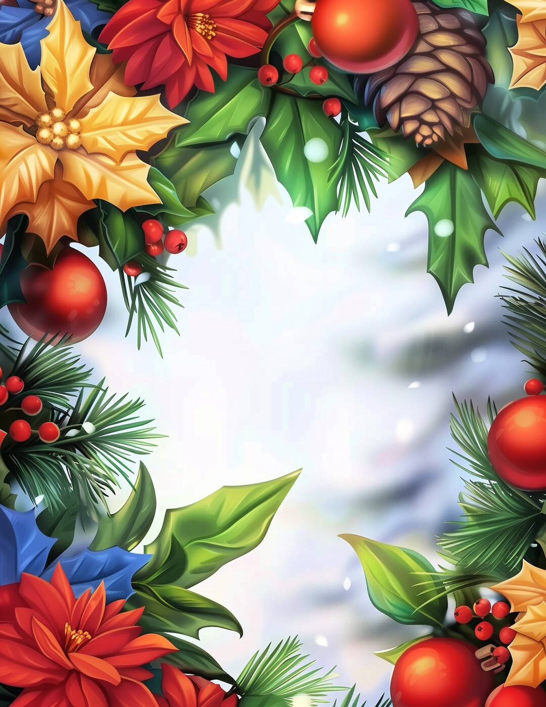 Five Bright Nostalgic Christmas Background Papers to Download and Print ...