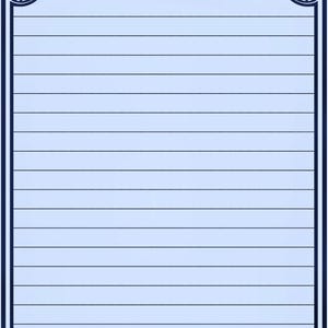 Five Simple and Pretty Blue Writing Papers for Instant Download - Etsy