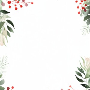 Modern Christmas Writing Paper: 5 Printable Holiday Backgrounds ...