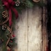 Christmas Woods Five Decorative Digital Papers/backgrounds in Rustic ...