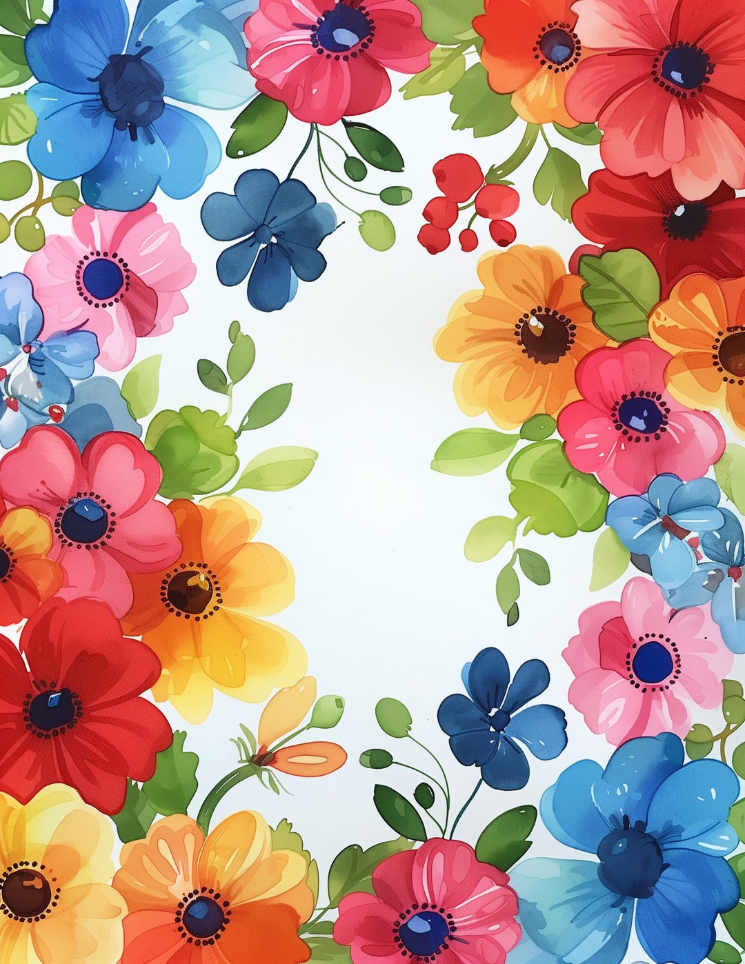 Floral Party Papers: Unlined Journaling & Background (digital Download ...