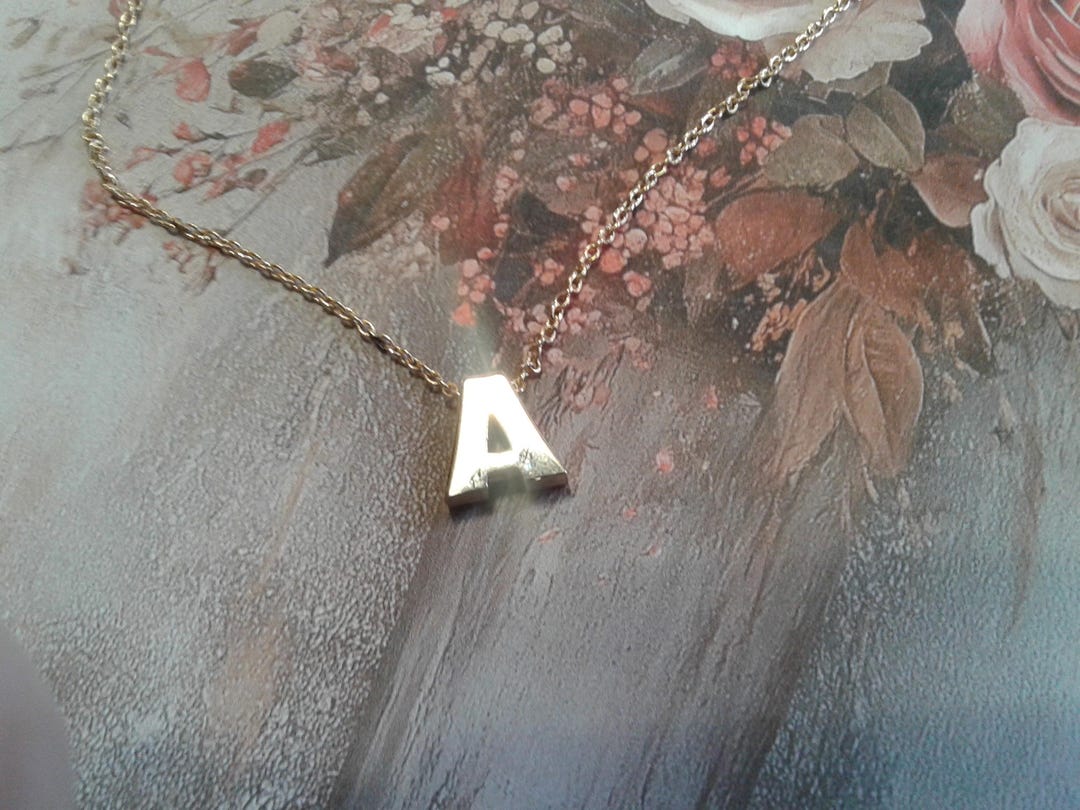 Avon 1978 "initial Attraction" Chunky Letter "a" Pendant on Goldtone ...