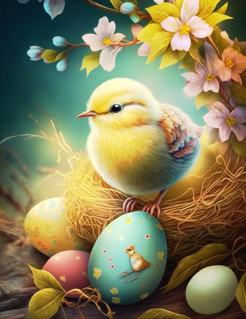 Five Beautiful Easter Backgrounds for Instant Download JPG - Etsy