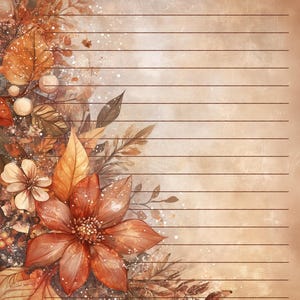 Late Autumn Themed Lined and Unlined Writing Papers, Two Designs - Etsy