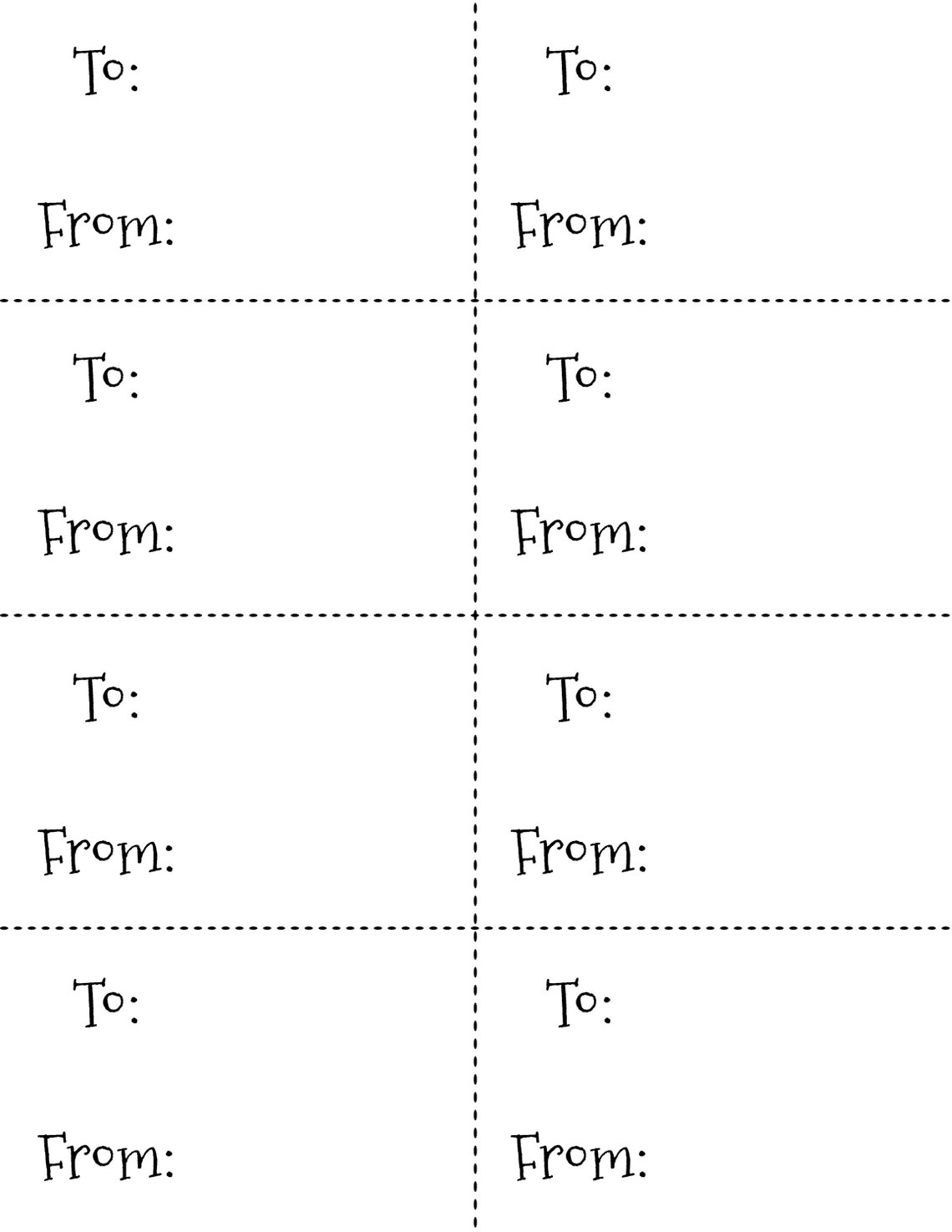 Blank Gift Tag Template for You to Design and Print Yourself - Etsy