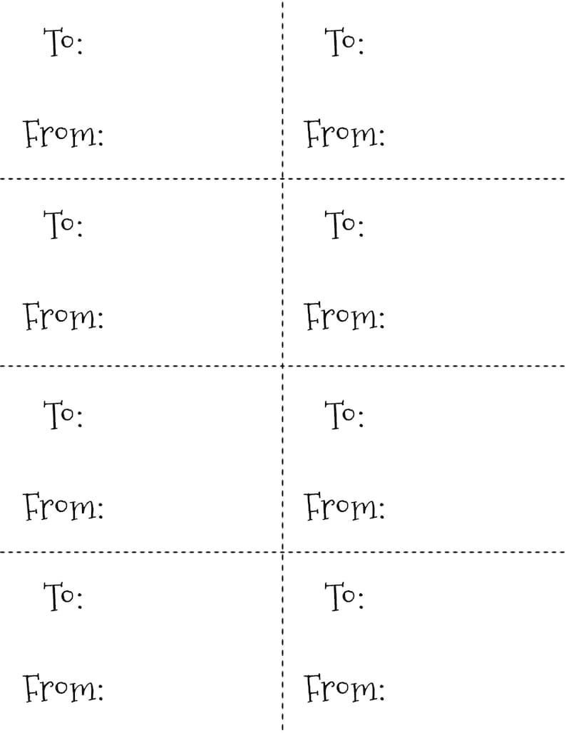 Blank Gift Tag Template for You to Design and Print Yourself - Etsy