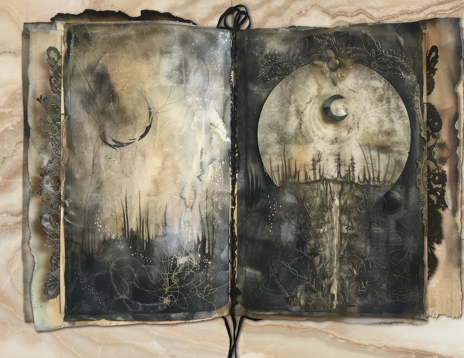Mysterious Volume Background/junk Journal Pages to Print at Home, 10 ...
