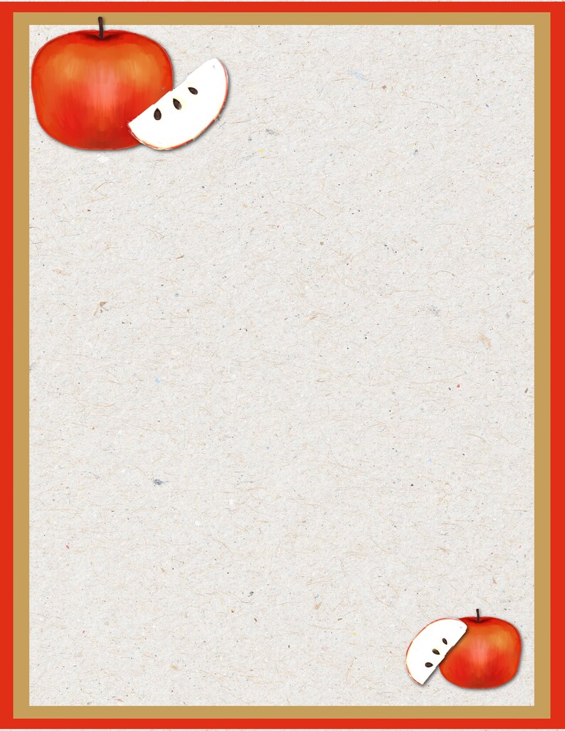 Happy Apple Lined and Unlined Writing Papers/stationery for Instant ...