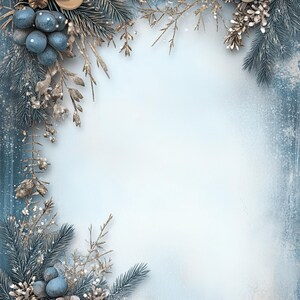 Festive Christmas Background Papers: Floral Winter Scrapbooking ...