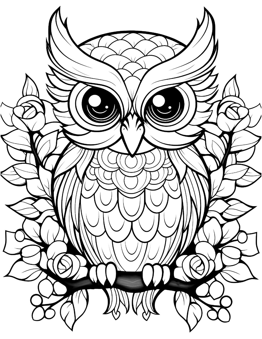 Five Owlwise Coloring Sheets for Instant Download - Etsy