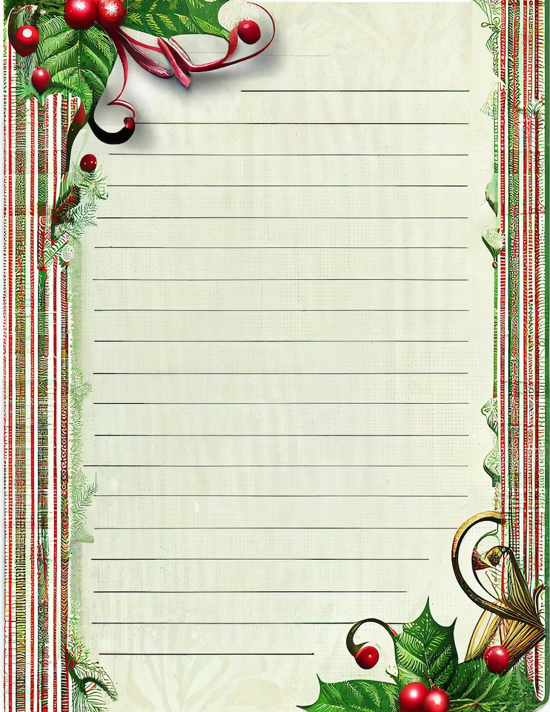 Three Lined Vintage Style Christmas Papers, JPG Files - Etsy