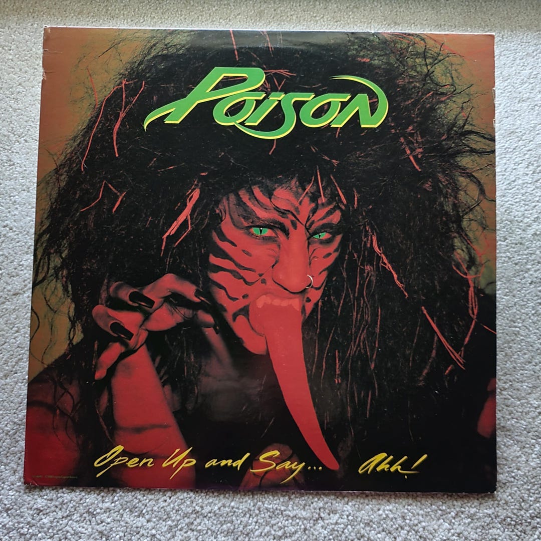 Rare Vinyl Poison – Open up and Say ...ahh! Lp 1988 Original (1st Press ...
