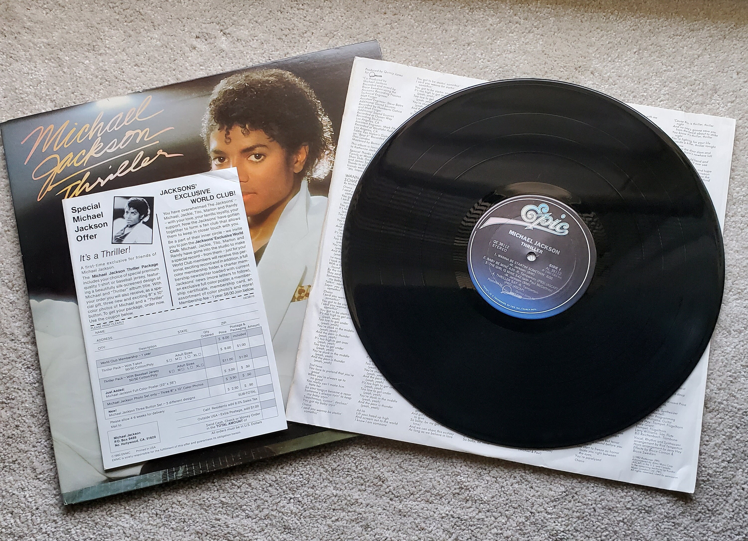 Rare Michael Jackson Thriller Vinyl LP - 1982 Misprint, 1st Pressing - Etsy