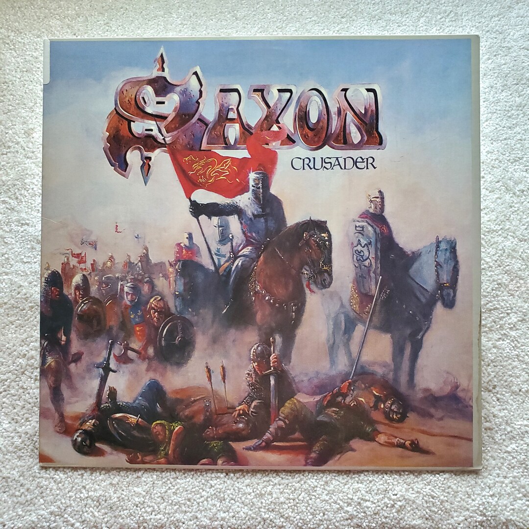 Saxon Vinyl Record Crusader Lp 1984 Original NM/VG 80s Heavy Metal Free ...