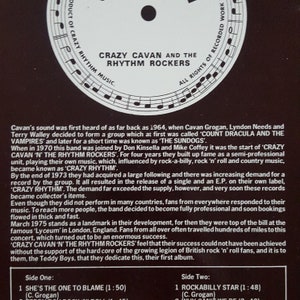 RARE Crazy Cavan and the Rhythm Rockers Vinyl - Crazy Rhythm Lp 1975 ...