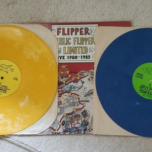 RARE Flipper Yellow & Blue Vinyl - Public Flipper Limited 2xlp - 1986 ...