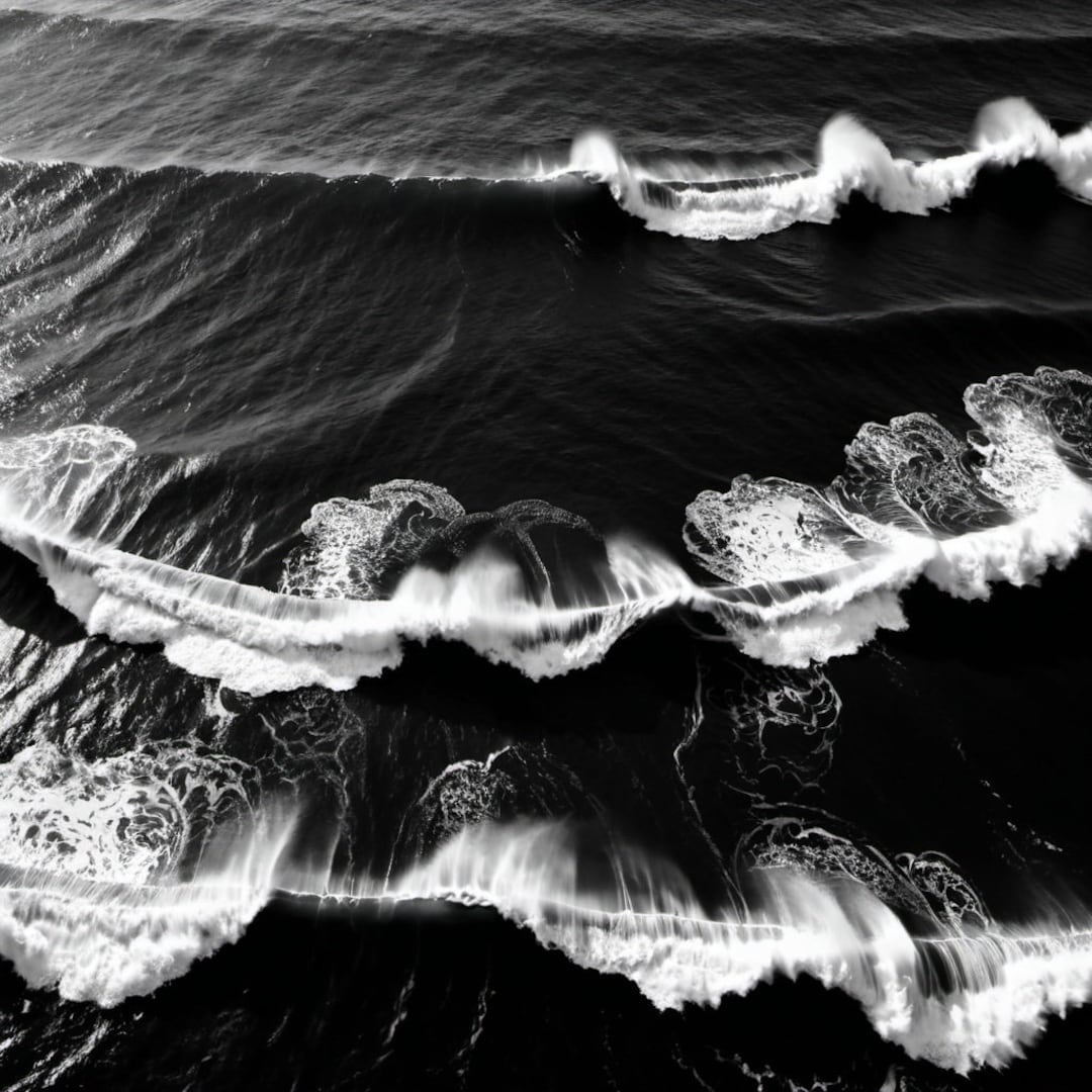 Calming Ocean Waves Portrait Photography Printable Digital Wall Art ...